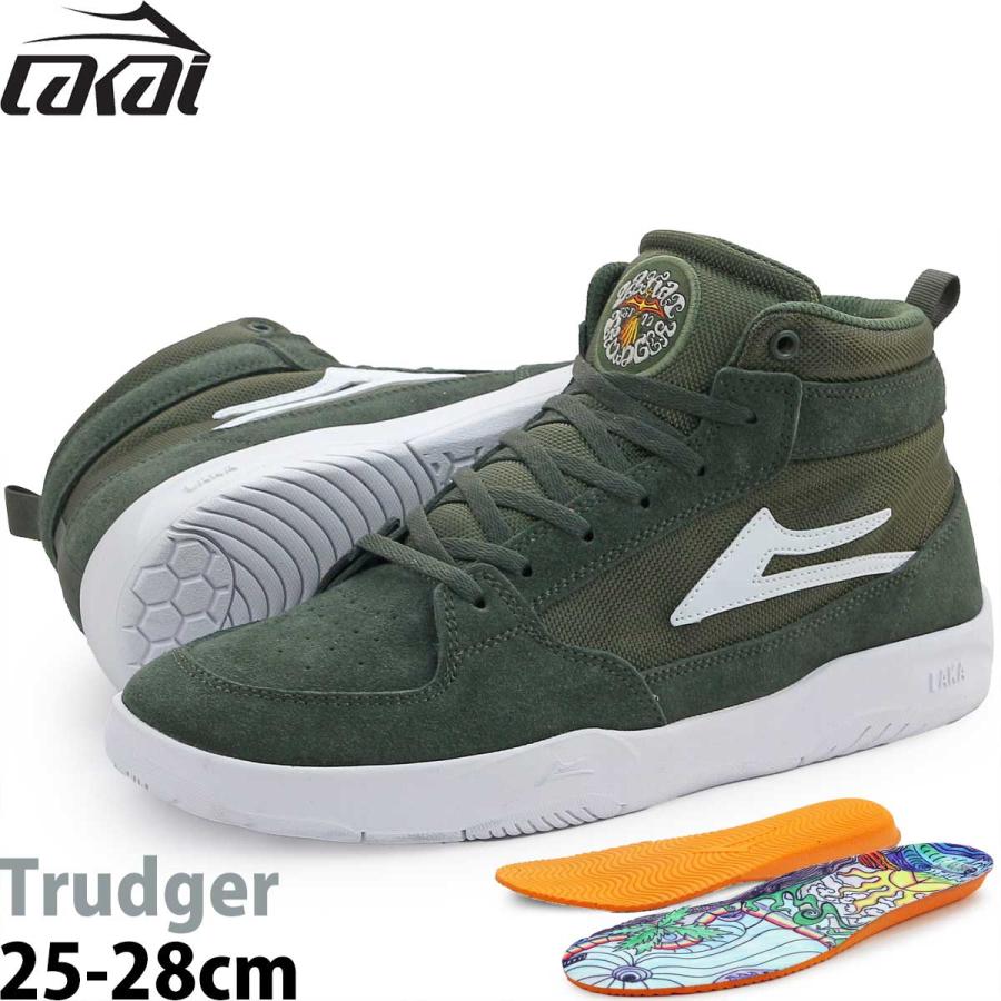 LAKAI ラカイ 25-28cm トラジャー オリーブスエード Lakai Trudger Olive Suede スケボー スケートボード ...