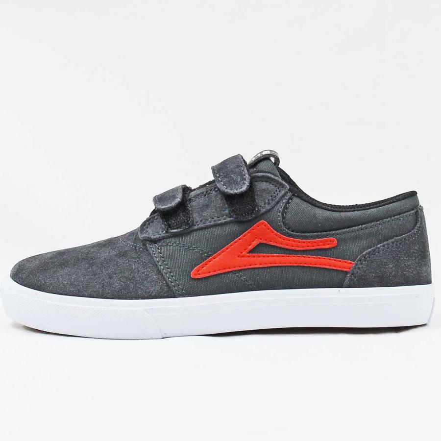 LAKAI（ラカイ） キッズ グリフィン ベルクロ 22cm Lakai Griffin Kids Velcro Charcoal/Flame ...