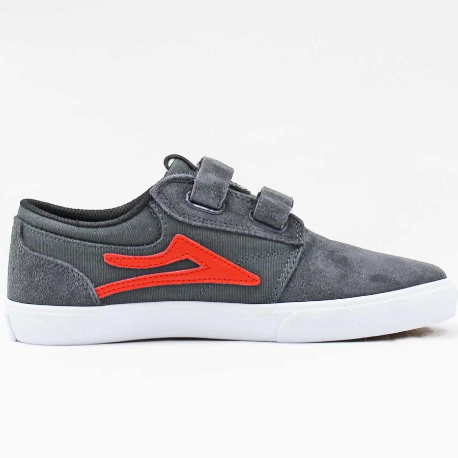 LAKAI（ラカイ） キッズ グリフィン ベルクロ 22cm Lakai Griffin Kids Velcro Charcoal/Flame ...