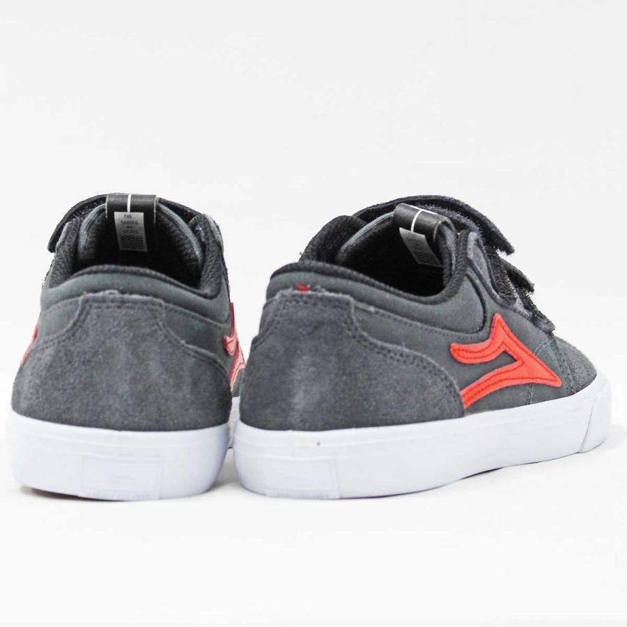 LAKAI（ラカイ） キッズ グリフィン ベルクロ 22cm Lakai Griffin Kids Velcro Charcoal/Flame ...