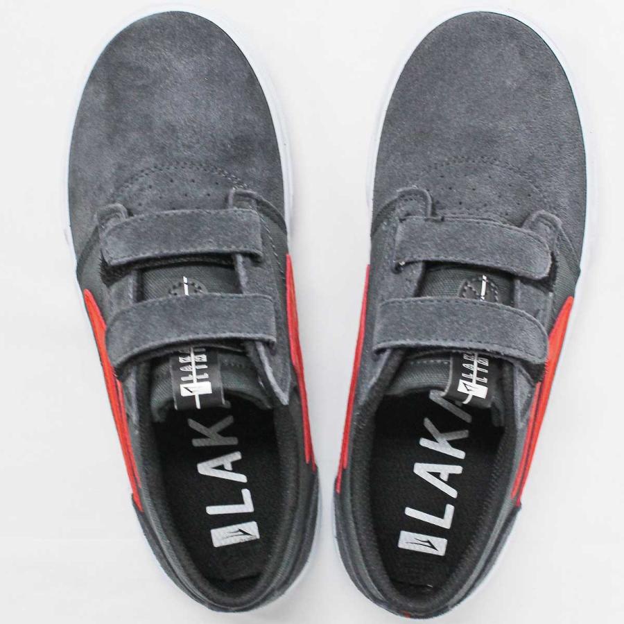 LAKAI（ラカイ） キッズ グリフィン ベルクロ 22cm Lakai Griffin Kids Velcro Charcoal/Flame ...