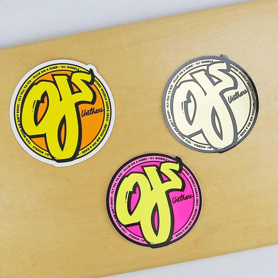 オージェイ スケボー ステッカー ロゴ 8x8cm OJ Wheels Logo Sticker スケートボード スケボーステッカーストリート ...