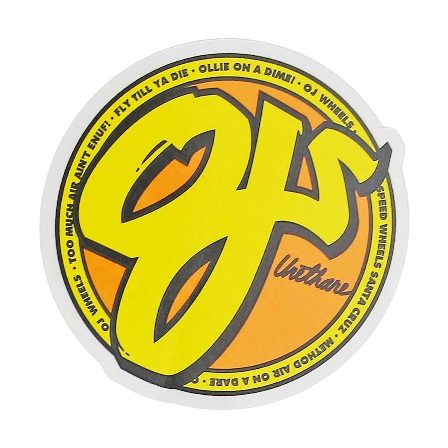 オージェイ スケボー ステッカー ロゴ 8x8cm OJ Wheels Logo Sticker スケートボード スケボーステッカーストリート ...
