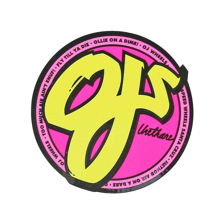 オージェイ スケボー ステッカー ロゴ 8x8cm OJ Wheels Logo Sticker スケートボード スケボーステッカーストリート ...
