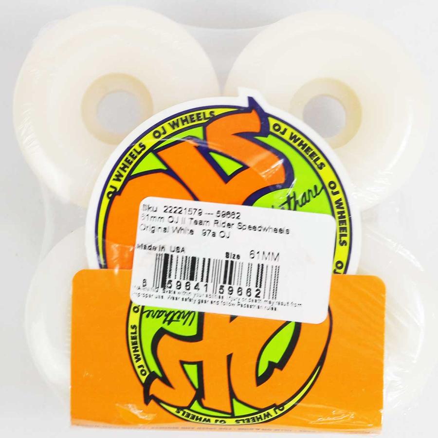 SANTA CRUZ OJ スケボー ウィール 61mm 97A Team Rider Speedwheels White チームライダー ...