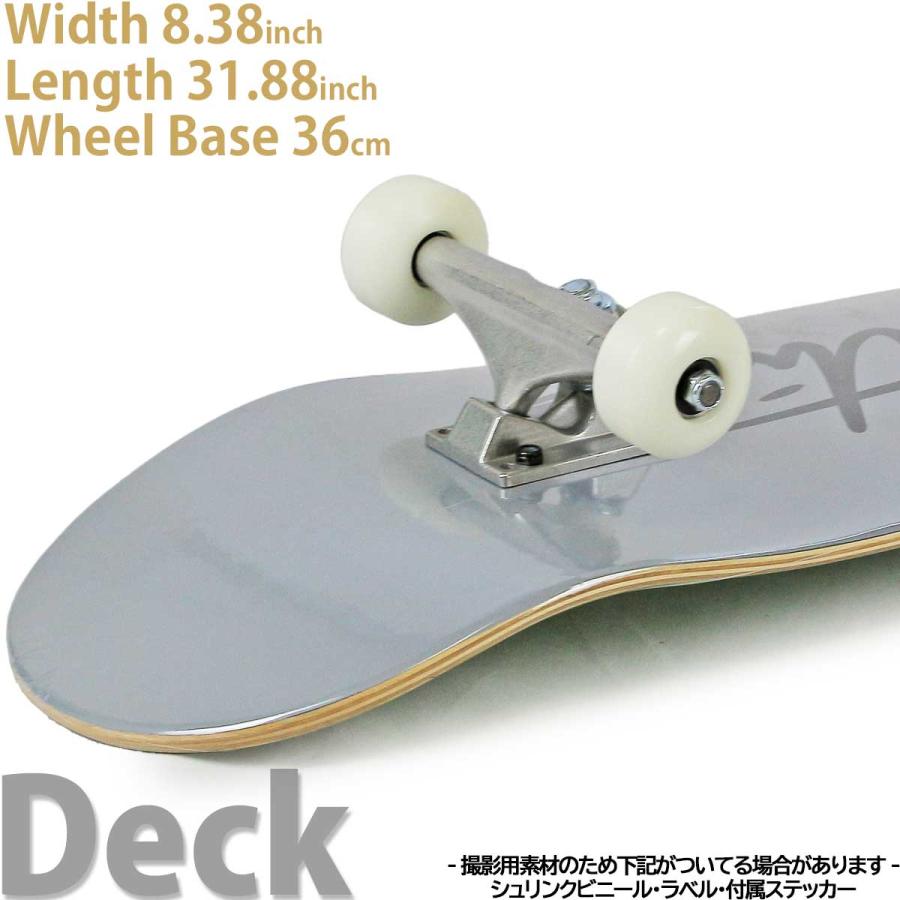 PRIMITIVE プリミティブ 8.38 インチ スケボー コンプリート 完成品 Primitive Nuevo Script Grey Skateboards スケートボード ユーロ ...