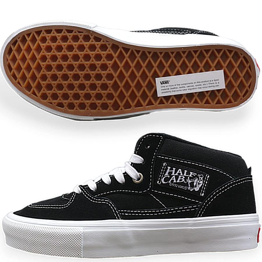 VANS USA企画 バンズ ハーフキャブ スエード シューズ Vans HALF CAB SKATE Black/White スケートボード スケボー 靴 スニーカー : カットバック ...