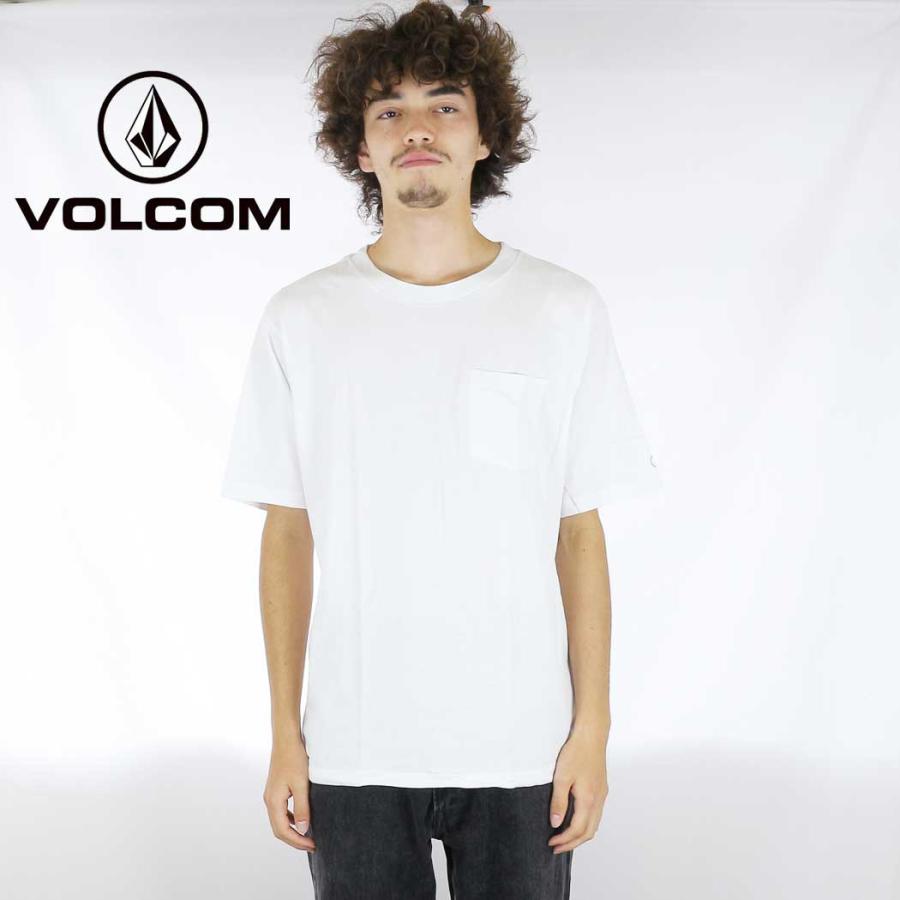 VOLCOM ボルコム Tシャツ Volcom SOLID POCKET SS TEE ブラック ホワイト Black White : カットバック スケートボード専門店 - 通販 ...
