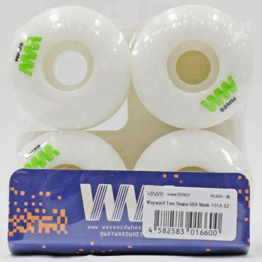 ウェイワード 52mm 101a スケボー ウィール Wayward Pro Tom Snape Classic Shape Wheels プロ クラシック ハード ストリート パーク ...