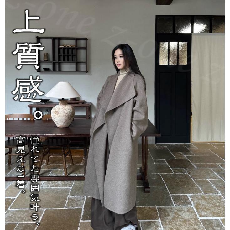 レディース チェスターコート ウールコート ロングコート 秋新作