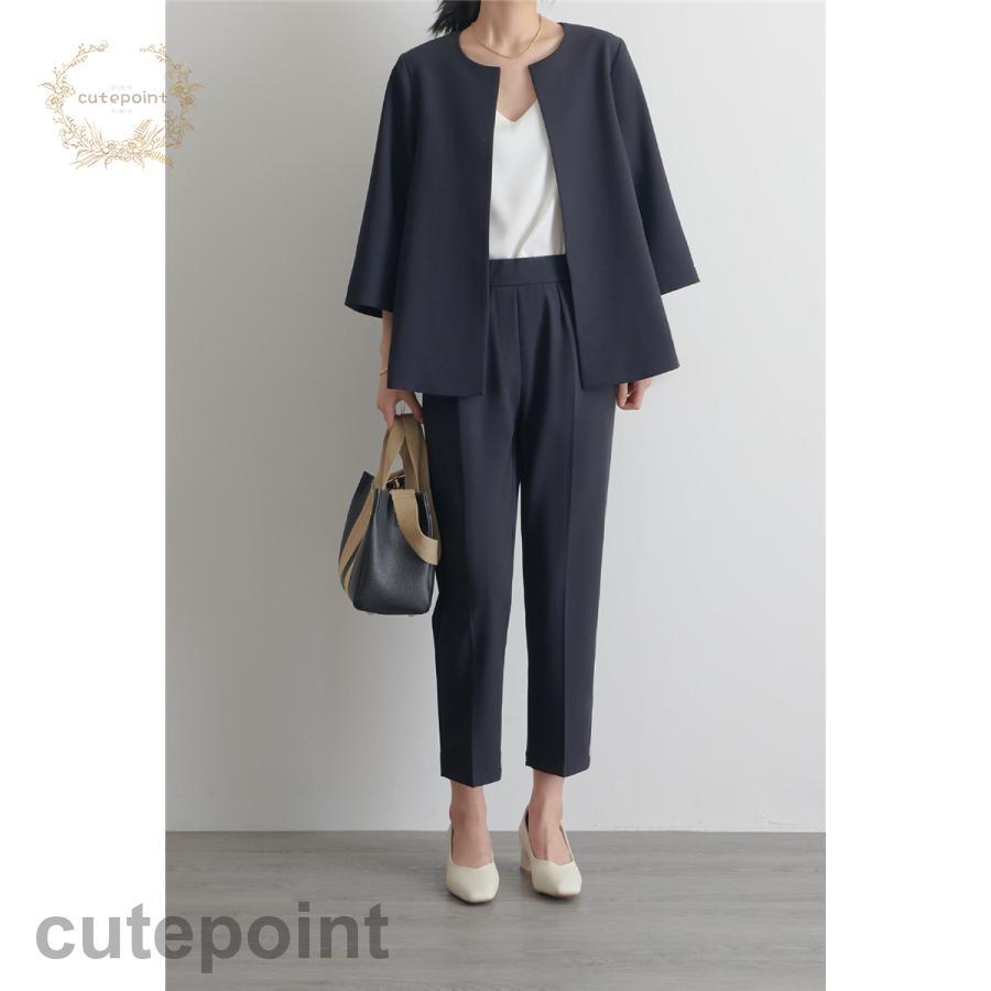 フォーマル 高級感 上品 スーツ レディース OLスーツ 着痩せ OL 通勤