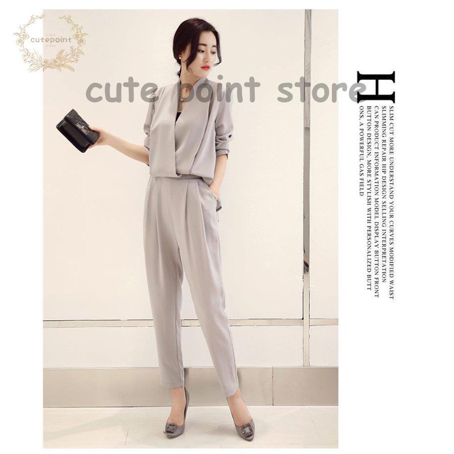 パンツスーツ レディース ビジネス セットアップ オールインワン 卒業