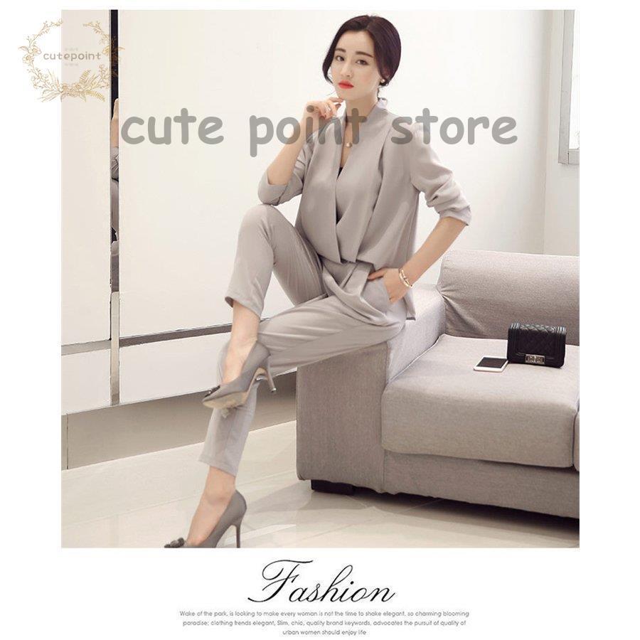 パンツスーツ レディース ビジネス セットアップ オールインワン 卒業