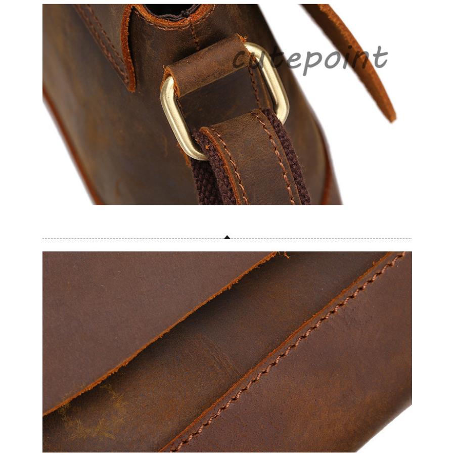 ショルダーバッグ メンズバッグ 本牛革 横型 斜め掛け 肩掛け 通勤 大