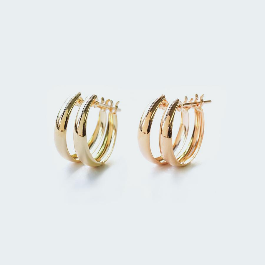 K18 月甲 ムーンピアス 幅3mm 直径13mm フープ 18金 YG PG 18K 金属アレルギー ゴールド : ジュエリーキュートラル - 通販 - Yahoo!ショッピング