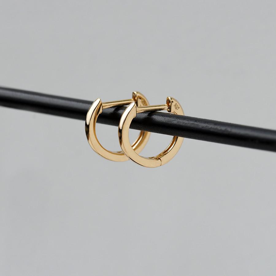 K18フープピアス 中折れ式 18金 1.5mm×11mm 18k イエローゴールド ペア : ジュエリーキュートラル - 通販 - Yahoo!ショッピング