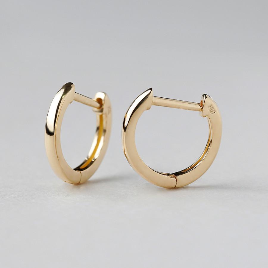 K18フープピアス 中折れ式 18金 1.5mm×11mm 18k イエローゴールド ペア : ジュエリーキュートラル - 通販 - Yahoo!ショッピング