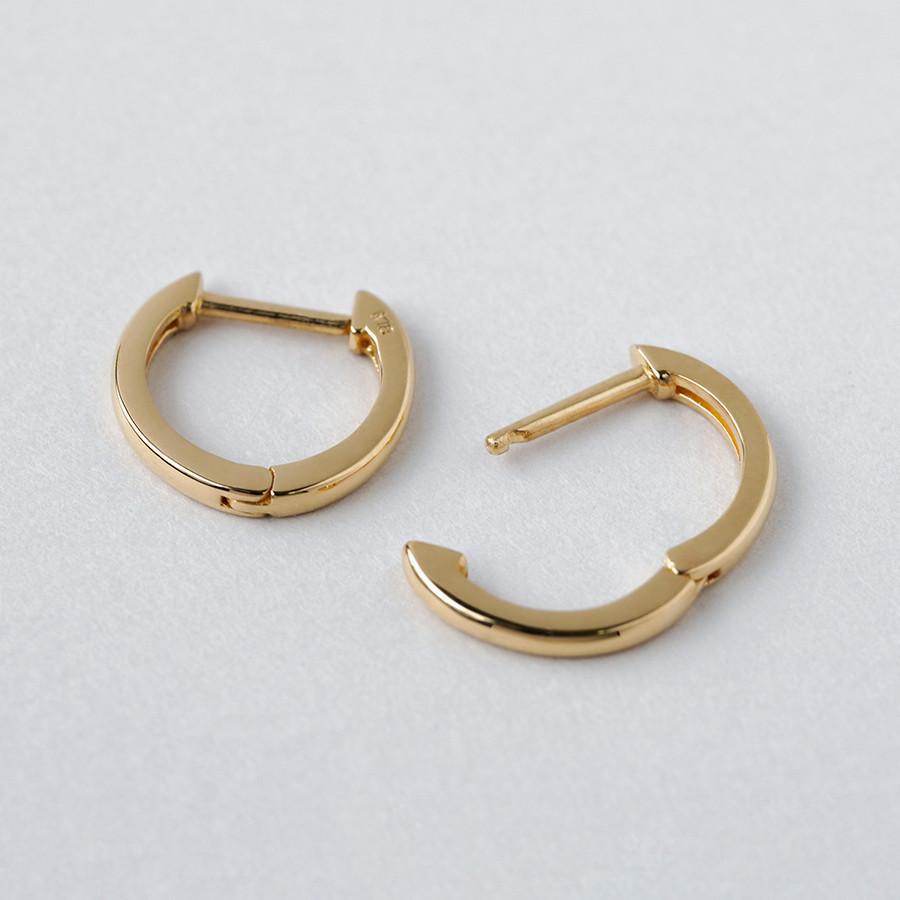 K18フープピアス 中折れ式 18金 1.5mm×11mm 18k イエローゴールド ペア : ジュエリーキュートラル - 通販 - Yahoo!ショッピング