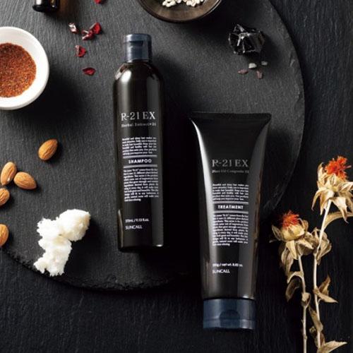 R-21 サンコール R21 EX エクストラ シャンプー 500mL + トリートメント 500g ベースミスト 180mL ストレート ヘアオイル モイスト 100mL セットボトル ...