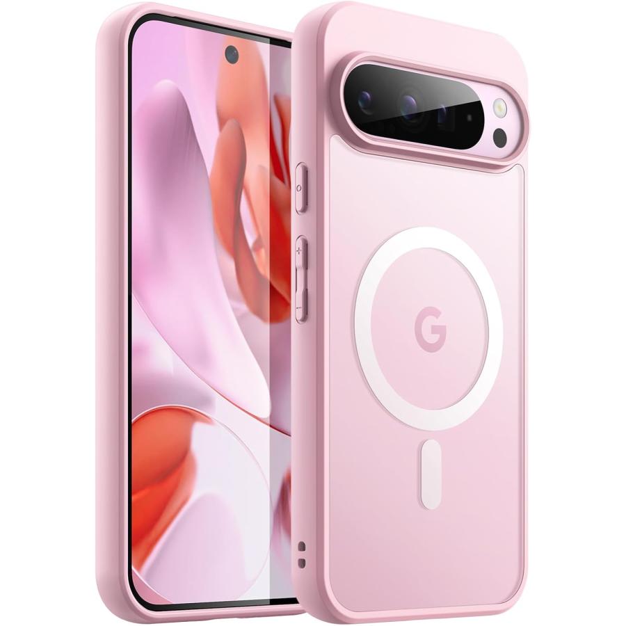 JETech Google Pixel 9/9 Pro 2024用 マグネットケース MagSafe対応 半透明マット 耐衝撃 (ローズクォーツ) : カッティングエッジ - 通販 ...