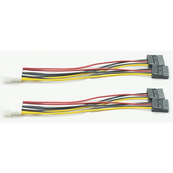 2本セット 電源変換ケーブル ペリフェラル(4pin) SATA電源(15pin)×2 分岐 変換 ケーブル アダプタ 20cm Cybernet : cybernet - 通販 ...