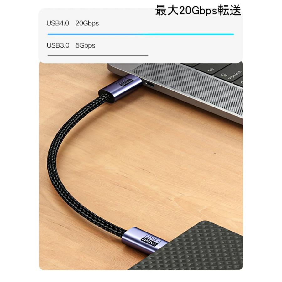 Switch2対応 iPhone16対応 USB4.0 Thunderbolt 3 ケーブル 1.5m 3m 20Gbps 8K@60Hz PD100W USB-C Cybernet ...