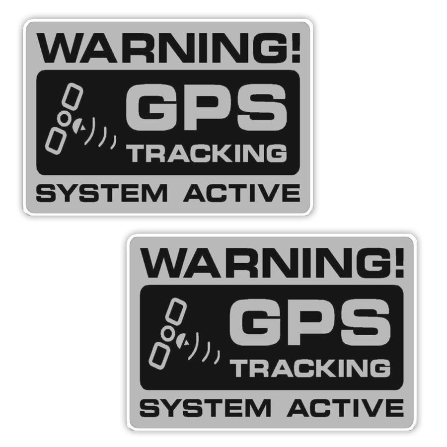 GPSステッカー WARNING GPS TRACKING GPS追跡 シール ステッカー 屋外 車 警告 防犯 盗難 セキュリティ 耐水 ...