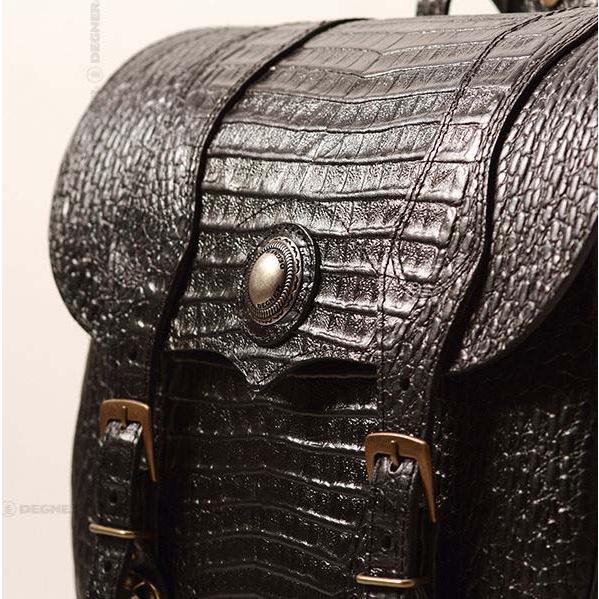 正規品〔DEGNER〕 SB-24CR ＜ブラック＞ クロコダイル柄レザーサドルバッグ 黒 アメリカン サイドバッグ おしゃれ ツーリング デグナー 【バイク用品】 : サイクルワールド ...