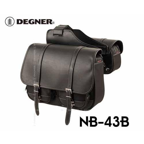 DEGNER 正規品〔DEGNER〕 NB-43B 右出しマフラー対応 ナイロンダブルサドルバッグ 《容量：左側20L/右側12L》 アメリカン サイドバッグ デグナー 【バイク用品 ...