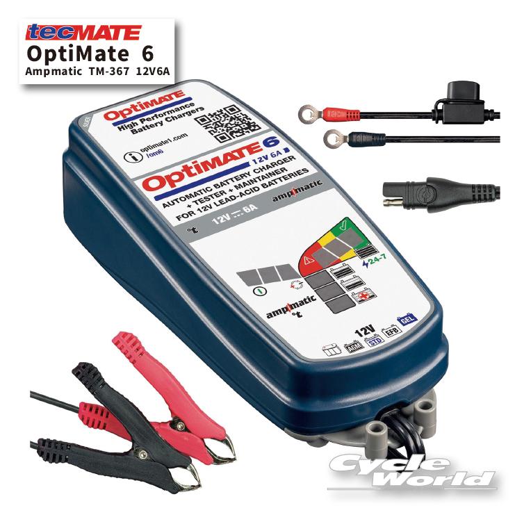 OptiMATE 3年保証 国内正規品〔TecMate〕 OptiMate 6 Ampmatic TM-367 12V6A バッテリーメンテナー バッテリー充電器 テックメイト オプティメイト ...