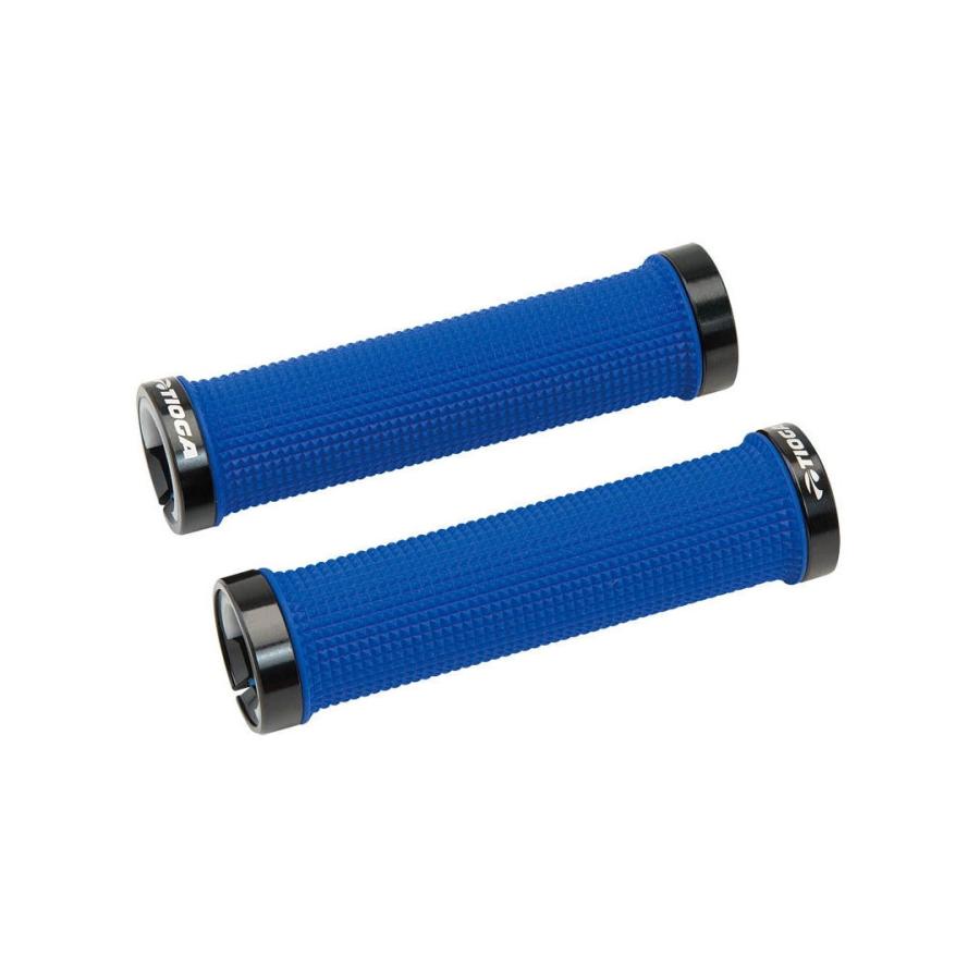 (春得セール)タイオガ（TIOGA） ロックオン スリム グリップ ブルー : サイクルヨシダYahoo!店 - 通販 - Yahoo!ショッピング