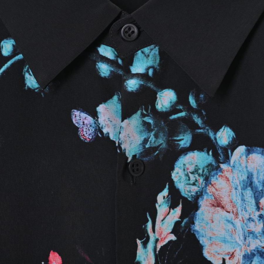 LAD MUSICIAN DECHINE STANDARD SHIRT フローラルプリント シャツ 46 ブラック ラッドミュージシャン KL4BL3P03 : CYCLE HEARTS ...