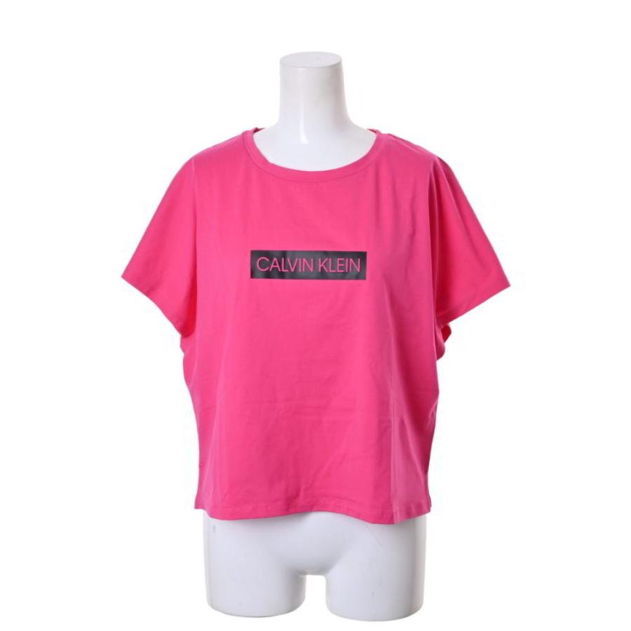 美品 Calvin Klein (CK) パフォーマンス ロゴプリント カットソー M ピンク カルバンクライン KL4BKULS17 ...