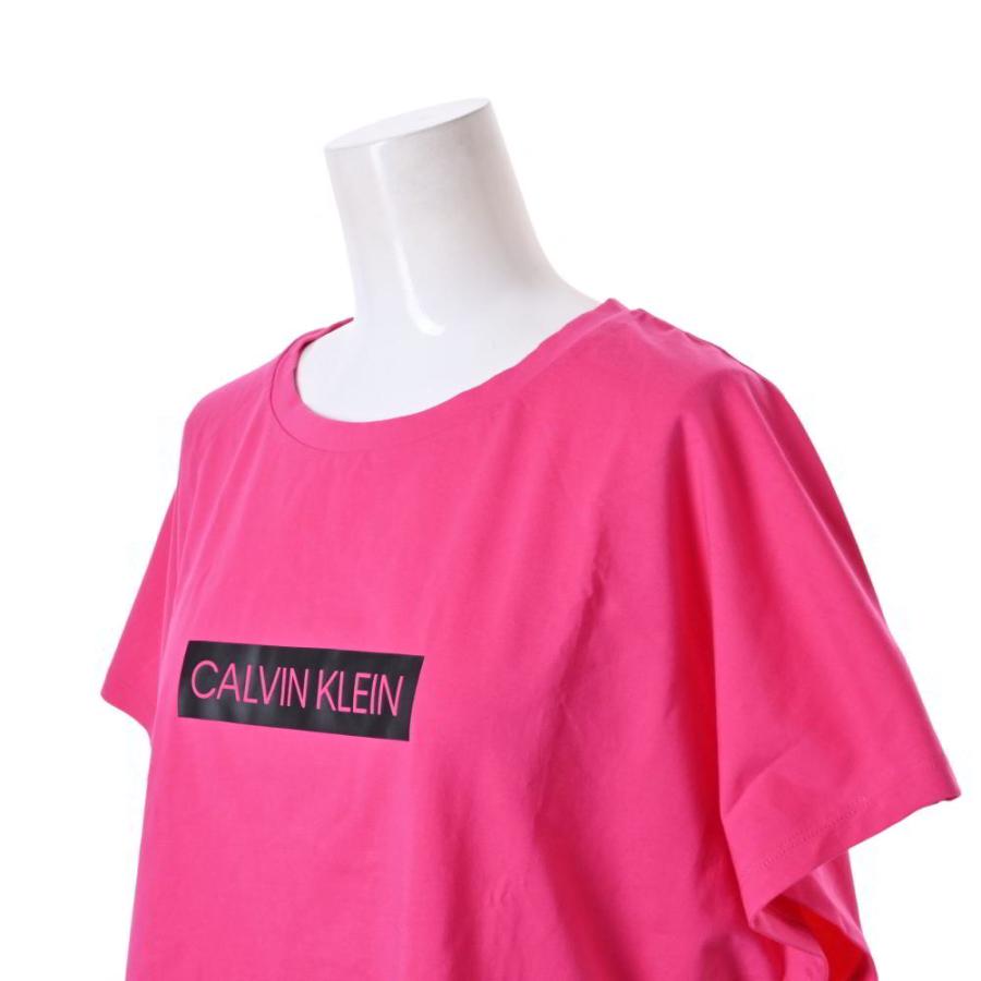 美品 Calvin Klein (CK) パフォーマンス ロゴプリント カットソー M ピンク カルバンクライン KL4BKULS17 ...