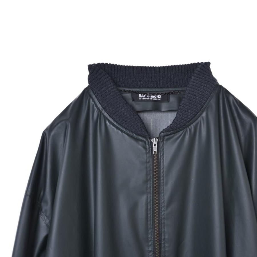 RAF SIMONS 02AW Virginia creeper期 ロング ボンバージャケット 46 ブラック ラフシモンズ ...