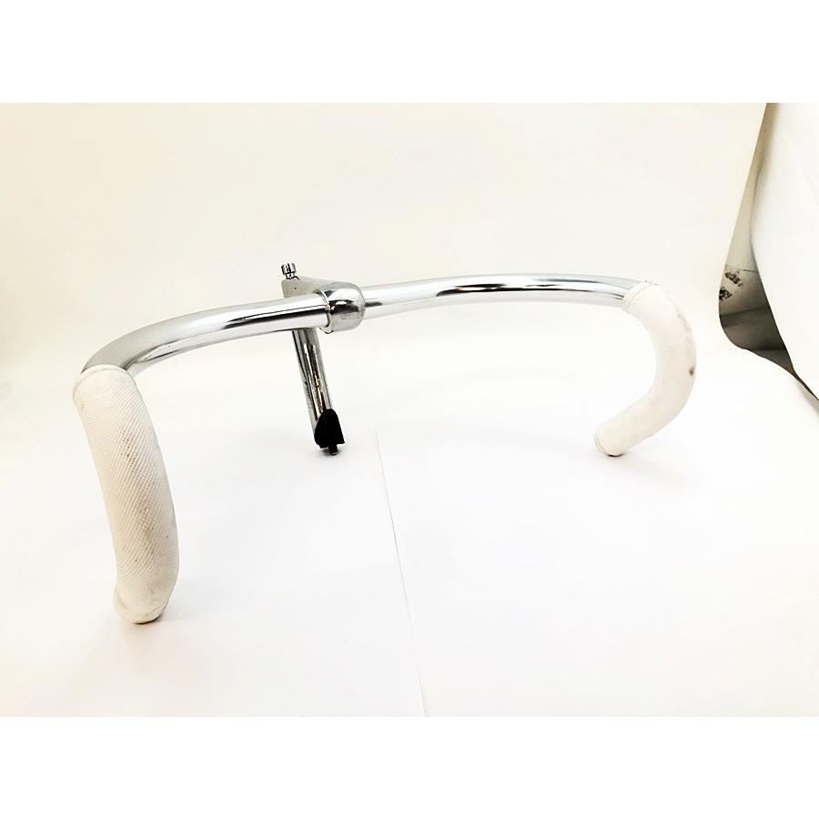 ドロップハンドル スレッドステム セット ピスト シルバー 80mm ドロップハンドル スレッドステム セット ピスト シルバー 80mm