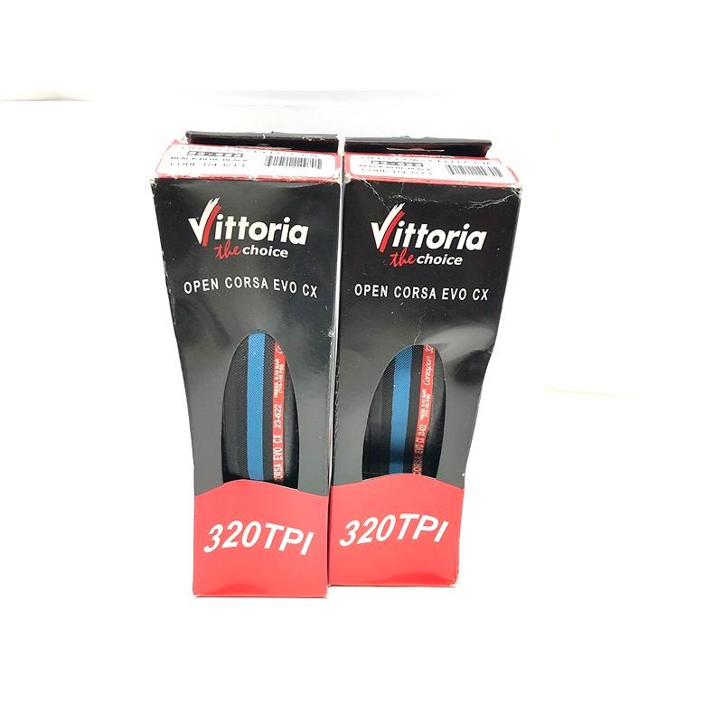 未使用品 VITTORIA オープンコルサエヴォCX OPEN CORSA EVO CX クリンチャータイヤ 2本セット ブラック ブルー 700c/23c : CYCLE PARADISE ...