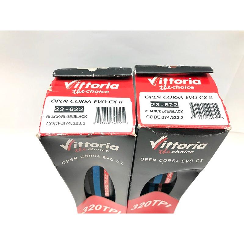 未使用品 VITTORIA オープンコルサエヴォCX OPEN CORSA EVO CX クリンチャータイヤ 2本セット ブラック ブルー 700c/23c : CYCLE PARADISE ...