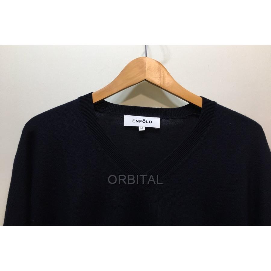 経堂) ENFOLD エンフォルド 17AW ウールVニット セーター プルオーバー 長袖 ネイビー レディース 38 : kyd-2012249901-ls-036935583 ...