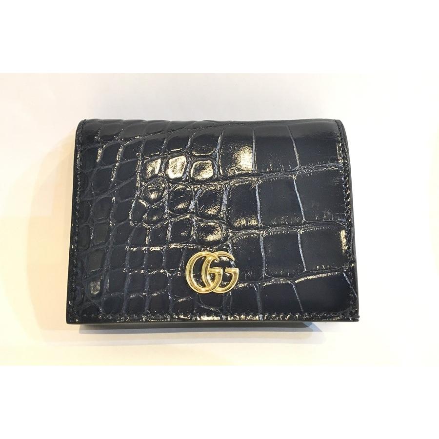 ブランド 二子玉) グッチ GUCCI 456126 クロコ型押しカード ブランド 二子玉) グッチ GUCCI 456126 クロコ型押しカード