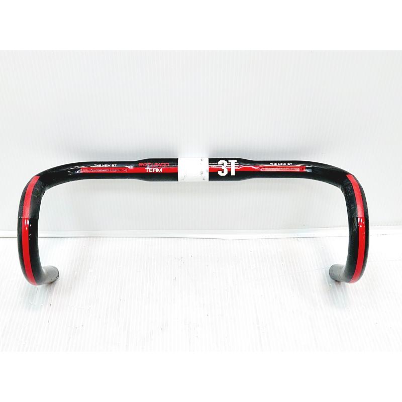 スリーティー 3T ROTUNDO TEAM カーボン ドロップハンドル 400mm 31.8mm ブラック×レッド : サイクルパラダイス ...
