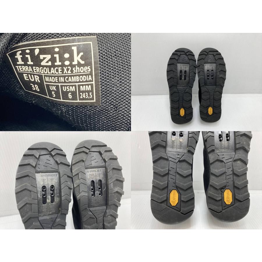 ★★フィジーク FIZIK テラ エルゴレース TERRA ERGOLACE X2 ビンディングシューズ 24.35cm EU38 ブラック 黒 MTB : cpj-24052966-pa ...