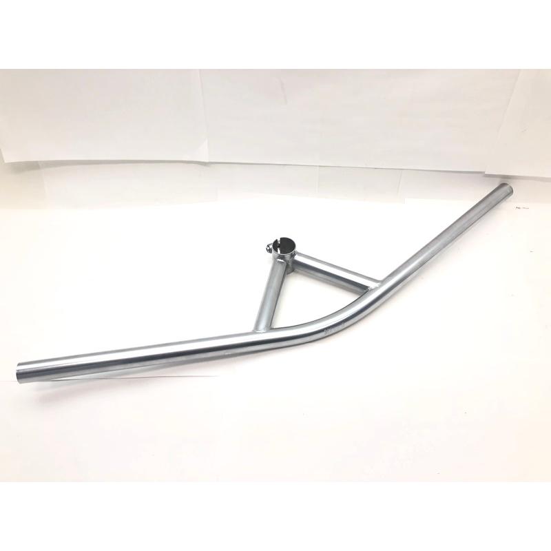 ニット― NITTO BULLSMOOTH BAR B903 ステム一体型ハンドル シルバー カット有り 650mm クロモリ 90mm ...