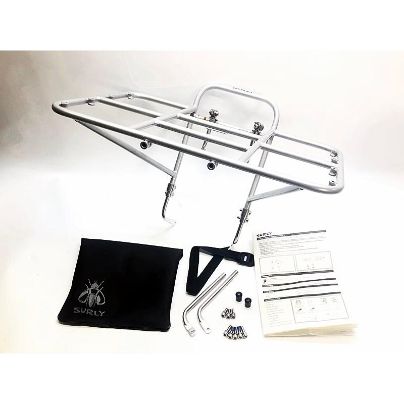 サーリー SURLY シルバー 24-pack front rack フロントキャリア フロントラック 縦26cm 横40cm : サイクル ...