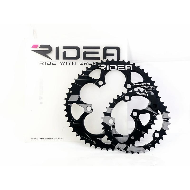 未使用品 ライデア RIDEA パワーリング POWERING W2T LS 楕円チェーンリング アウターインナーセット 110BCD 5穴 52-36T チェーンリング : サイクル ...