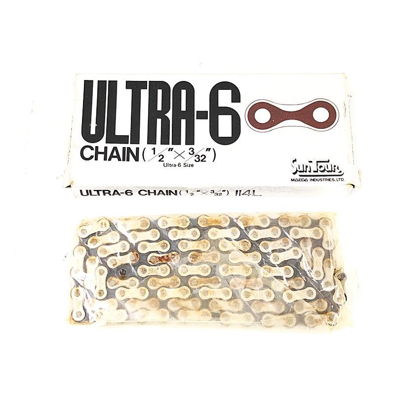 未使用品 サンツアー SUNTOUR ウルトラ 6 チェーン ULTRA-6 CHAIN 1/2"x3/32" : サイクルパラダイス ウェブ ...