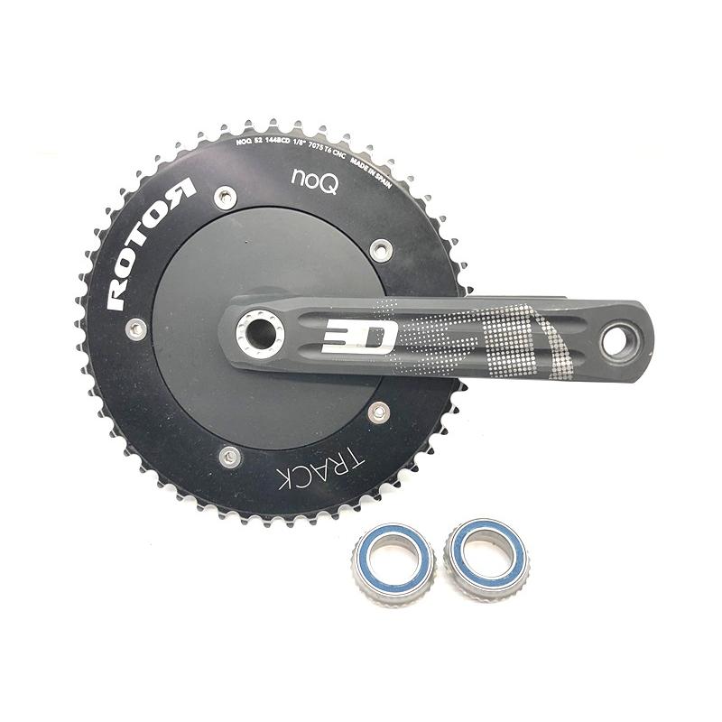 ローター ROTOR 3Dトラッククランク 3D TRACK CRANK クランク 170mm 52T 専用BB チェーンリング付き ブラック ...