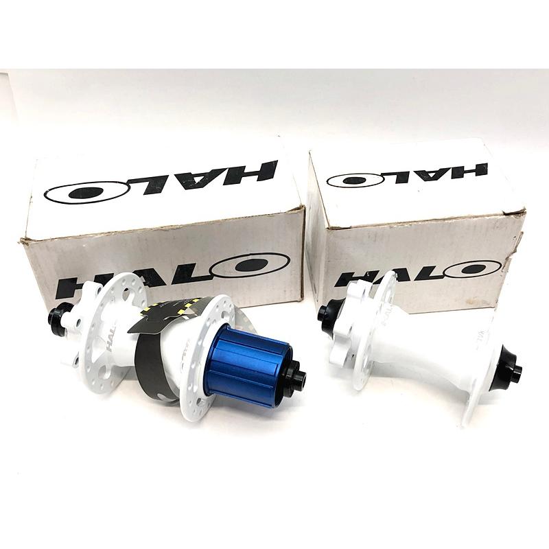 未使用品 ハロ HALO XCD DISC FRONT HUB SUPA DRIVE MTB ハブ 前後セット ホワイト 100/135mm ...