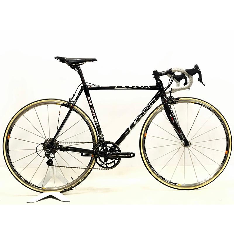 ルック 美品 LOOK KG 481 SL CAMPAGNOLO RECORD 2004年モデル カーボンロードバイク 54サイズ ブラック ...