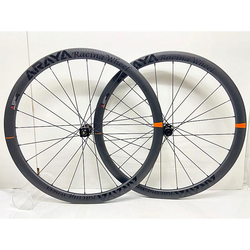 未走行品 アラヤ ARAYA レーシングホイール RACING WHEEL ホイールセット シマノフリー 11速 DISC チューブラー ...